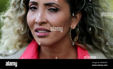 Woman Reacting With Indignation Person Disgust Objection In Anger