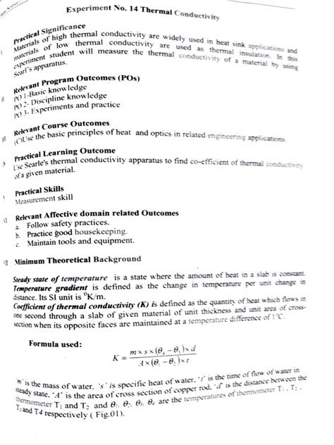 Exp No14 Thermal Conductivity Pdf Thermal Conductivity Temperature