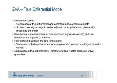 True Differential S Parameter Measurements Ppt