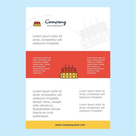 Template Layout For Birthday Cake Comany Profile Annual Report