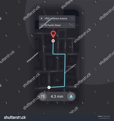 Taxi Gps Locator City Map Navigation Stock Vector Royalty Free 1486786202 Shutterstock