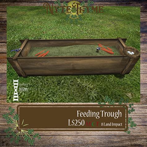 Second Life Marketplace Nytethyme Feeding Trough Box