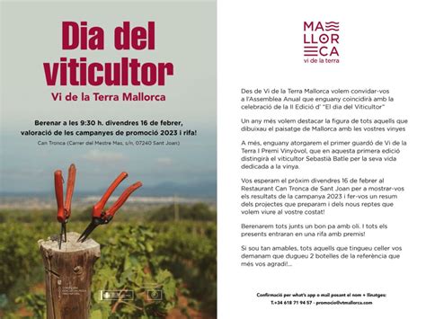 Vi de la Terra Mallorca celebra el pròxim 16 de febrer el Dia del
