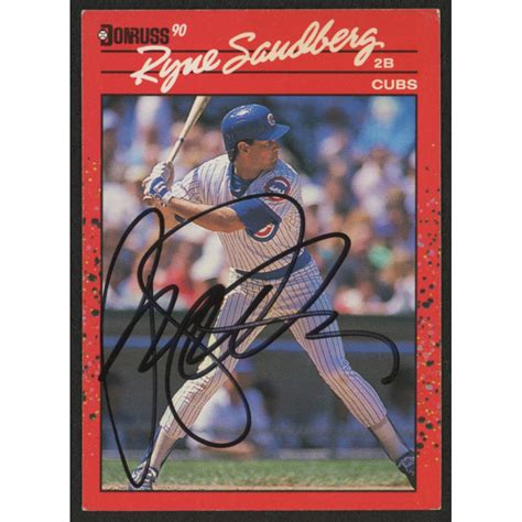 Ryne Sandberg Signed 1990 Donruss 105 Jsa Coa Pristine Auction