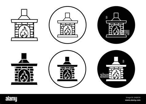 Wood Fire Furnace Stock Vector Images Alamy