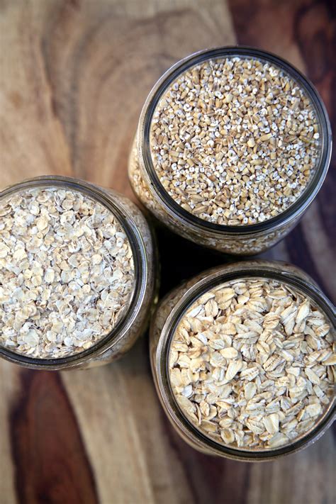 A Comparison Of Steel Cut Oats Old Fashioned Oats And Quick Oats