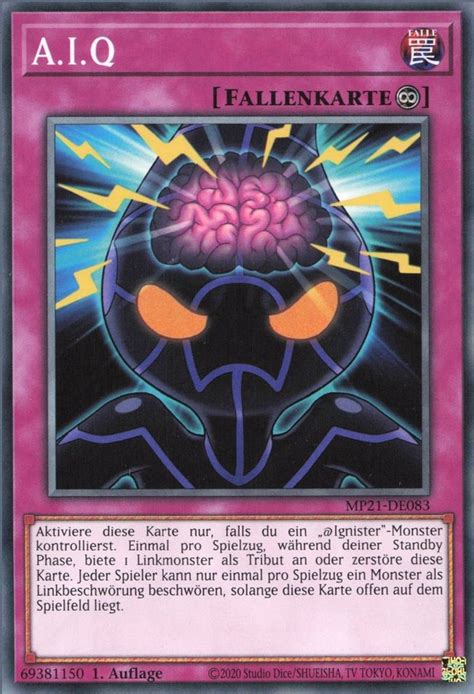 Recollectibles Sammelkarte Yugioh Karte Aiq Deutsch Yu Gi Oh Karte