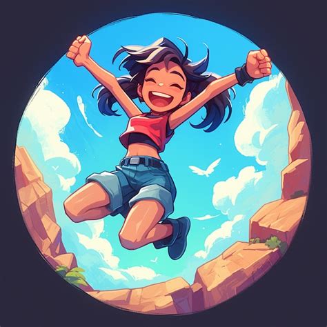 Anime Girl Jumping Vectors And Illustrations For Free Download Freepik