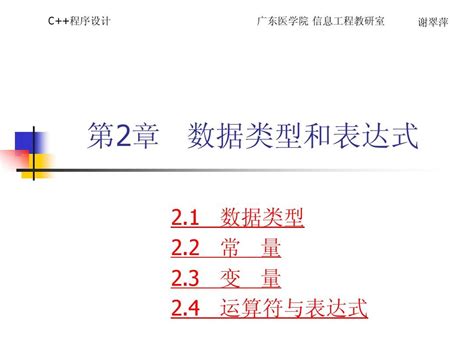 c 第2章 数据类型和表达式 word文档在线阅读与下载 无忧文档