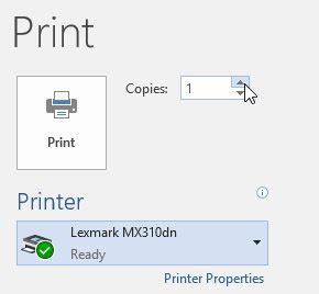 How To Print Word 2016 Documents