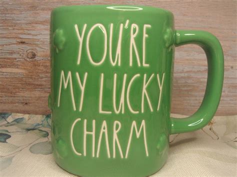 Green Shamrock Irish Coffee Mug Rae Dunn Youre My Lucky Charm T For