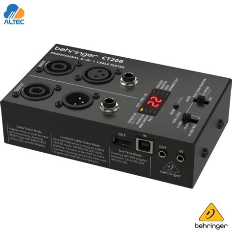 Behringer Ct200 Probador De Cables De Audio 8 En 1