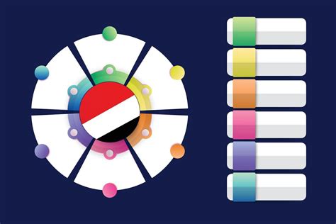 Sealand Flag With Infographic Design Incorporate With Divided Round