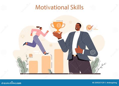 Soft Skills Concept Business People Or Employee With Motivation Skill