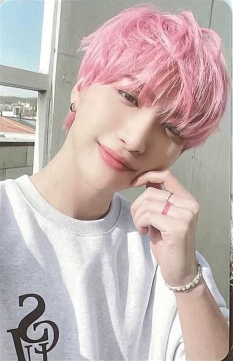 Seonghwa ATEEZ Pink Hair Hair Icon Hair