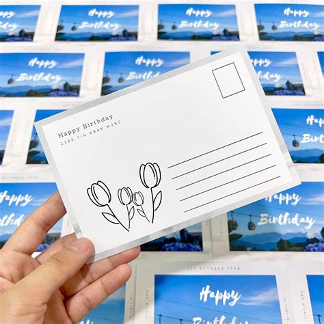 💙💙 โปสการ์ดขนาด 4x6 นิ้วจ้า พิมพ์ขาวดำด้านหลังฟรีน๊า 36 ใบขึ้นไป ใบละ 5