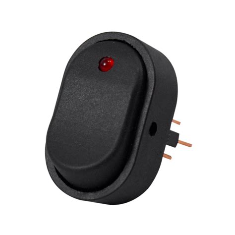 Switch Interruptor Ovalado 3 Patas On Off Negro