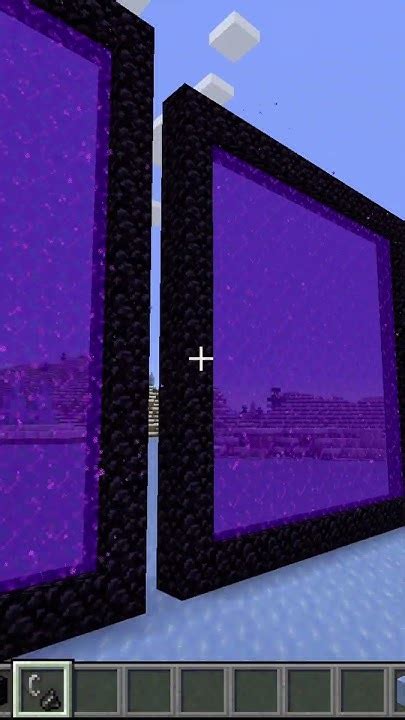Minecraft Smallest And Biggest Possible Nether Portal Shorts Youtube