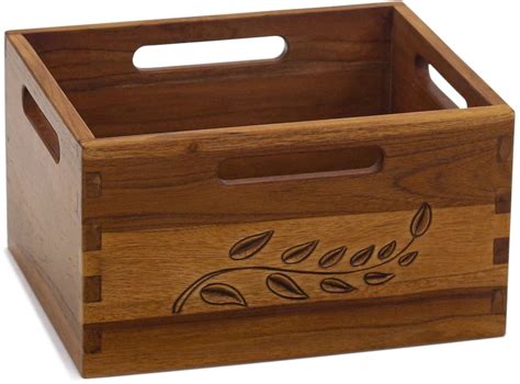 Aqua Teak Spa Solid Wood Storage Bin Wayfair Canada