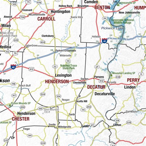 Tennessee State Wall Map By Mapshop The Map Shop