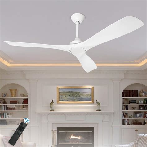 White Ceiling Fan No Light