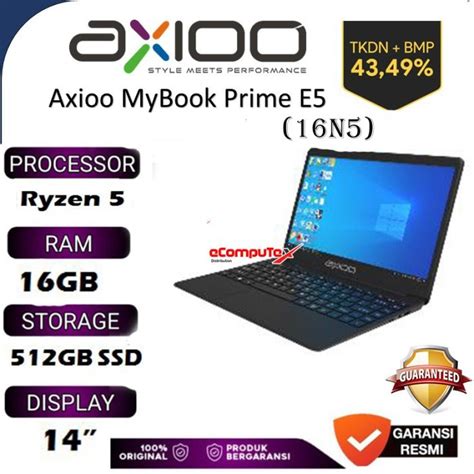Jual AXIOO MYBOOK PRIME E5 16N5 RYZEN 5 RAM 16 512GB 14 INCH WINDOWS 11 TKDN RESMI Shopee