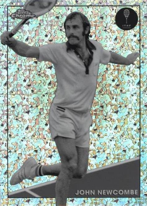 2021 Topps Chrome John Newcombe 49 Black And White Mini Diamond