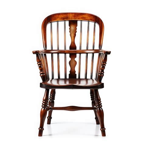Premium Photo Classic Wooden Chair Isolated On White Background 3d
