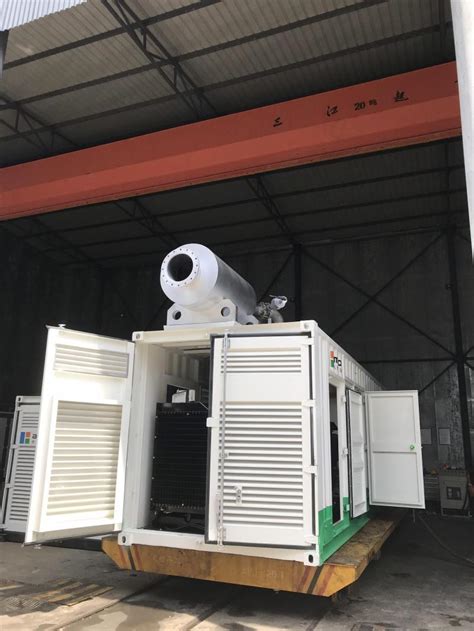 Natural Gas Genset On Genset Testing Bench With Detailed Shots Of Jigren Milo Xu