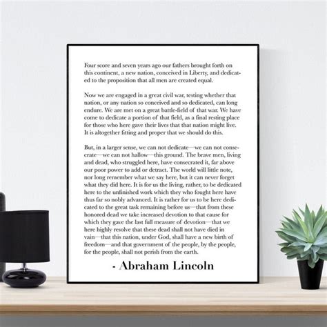 Gettysburg Address Etsy