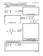 Chem 3B Post Lecture Worksheet Dr Pete Marsden Fall 2023 Course Hero