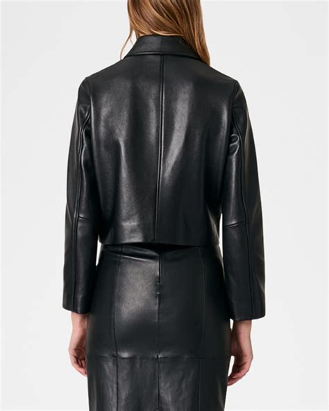 Maje Vaban Double Breasted Leather Blazer Neiman Marcus