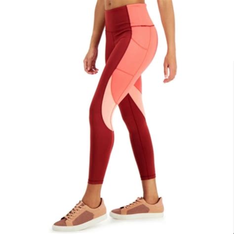 Ideology Pants Jumpsuits Womens High Rise Side Pockets Colorblock
