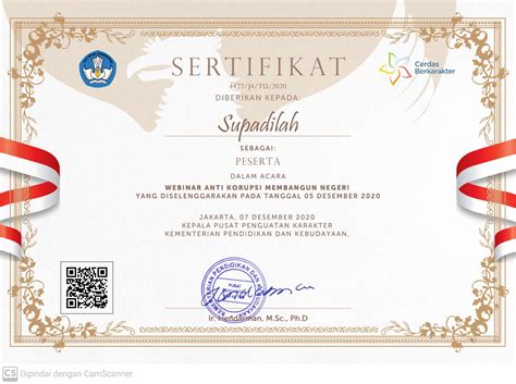 Contoh Sertifikat Peserta Lomba