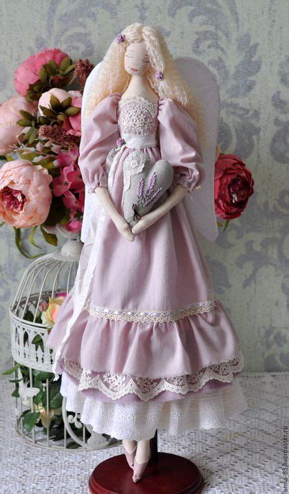 Ангел в стиле Прованс Одежда для куклы Платья с цветами для девочек Авторские куклы ручной