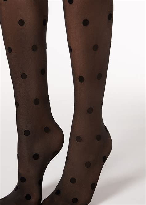 Flocked Dots Sheer 30 Denier Tights Calzedonia