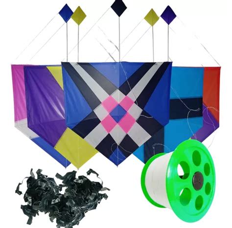 Kit Pipa Pronta Seda Recorte Rabiola Carretilha Linha