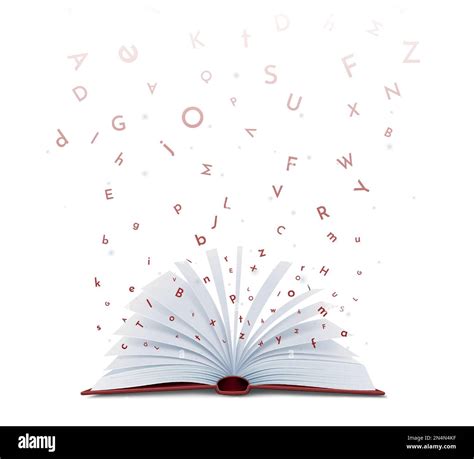 Book With Letters Falling Stock Vector Image And Art Alamy