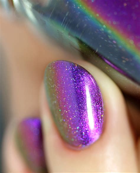 Tilted H Purple To Orange Holographic Ultra Chrome Nail Etsy
