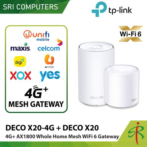 Tp Link Deco X20 4g Ax1800 4g Lte Modem Direct Sim Card Mesh Router Whole Home Wifi 6 Mesh Wifi