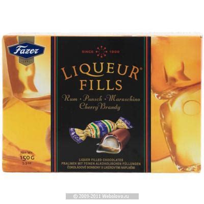 Шоколадные конфеты Fazer Liqueur Fills с ликером | отзывы