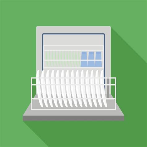 Full Dishwasher Icon Flat Style Vector Art At Vecteezy