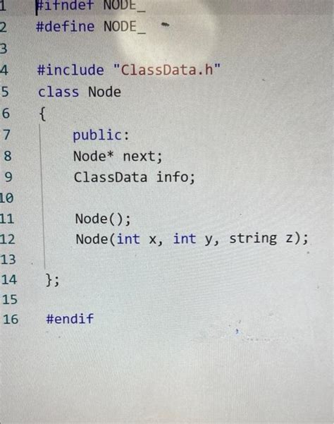 Solved Classdatacpp 1 Include 2 Using Namespace Std 3