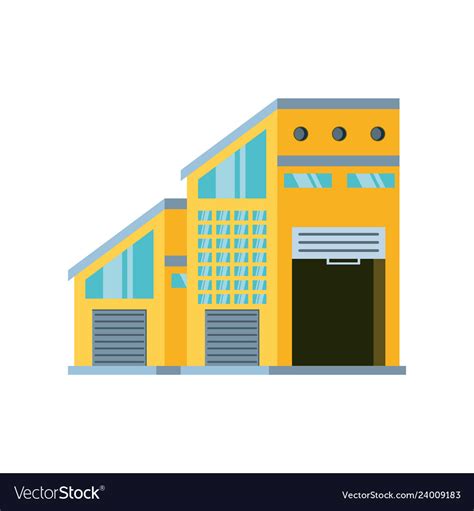Warehouse Building Isolated Icon Royalty Free Vector Image