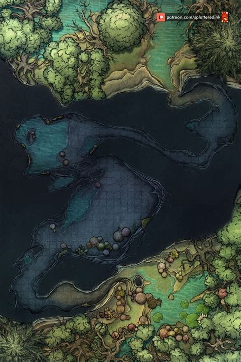 Fey Swamp [battle Map][32x24][art] Battlemaps