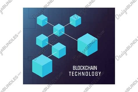 Cryptocurrency Blue Linear Icon Block Chain Vector Concept