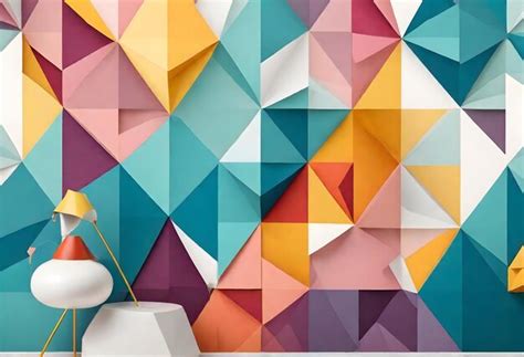 Premium Ai Image Geometric Abstract Background With Geometric Shapes