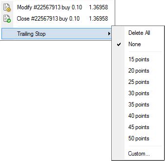 Trailing Stop Trading Guía de ayuda de MetaTrader