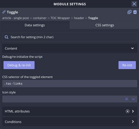 Create A Table Of Contents Custom Module Builderius