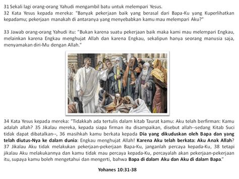 Pesan Injil Apa Yang Dimaksud Yesus Dengan Pernyataan Kamu Adalah Allah Dalam Yohanes